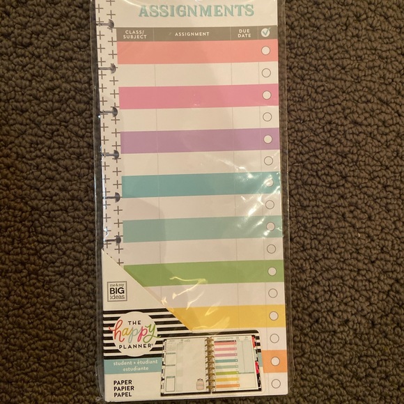 The Happy Planner | Office | Happy Planner Assignmentnote Sheets | Poshmark